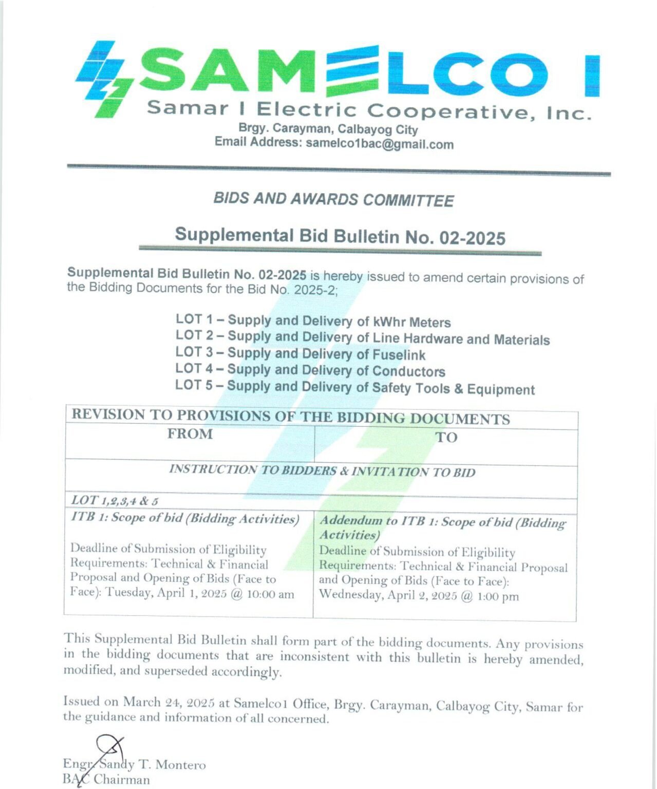 What’s New – SAMELCO I